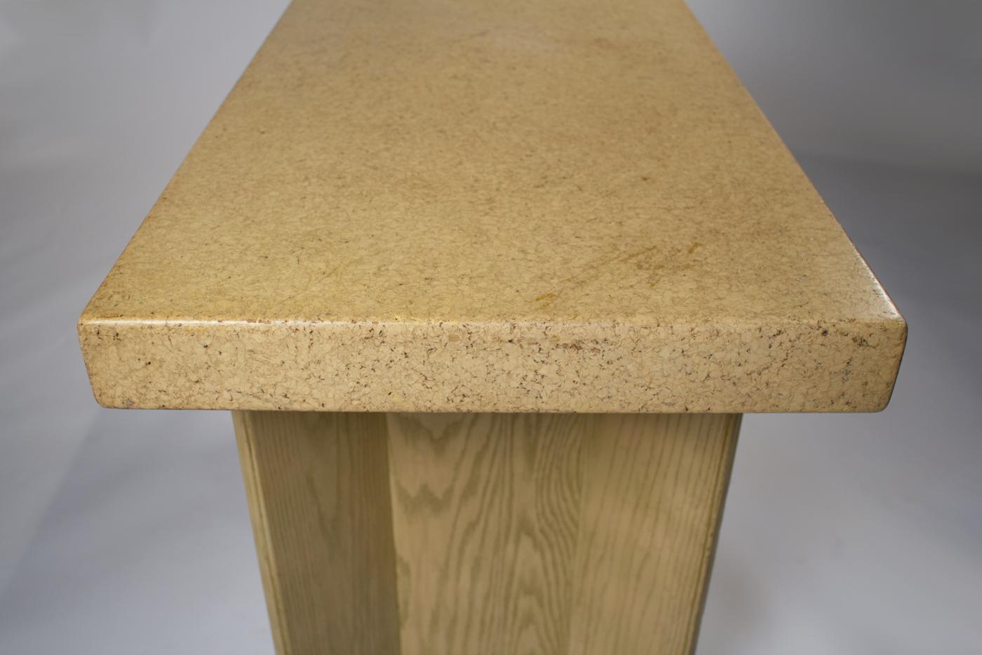 Paul Frankl - 1950s Paul Frankl Bleached Oak & Cork Console Table for ...