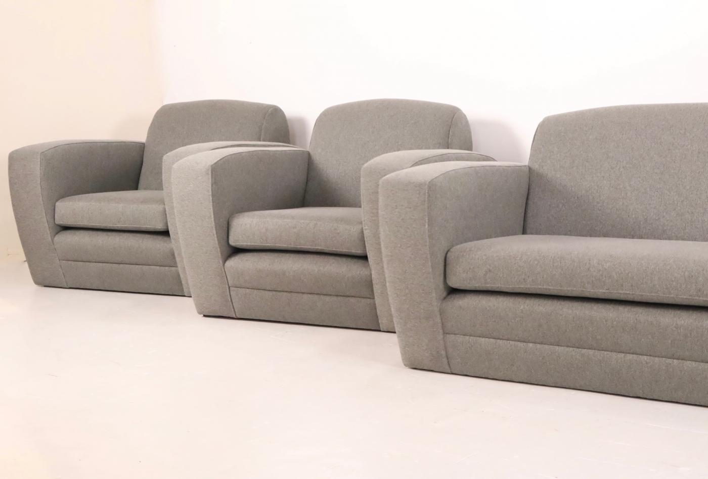 Paul Frankl - Rare Complete Set of "Speed" Sofa & Chairs Designed by ...