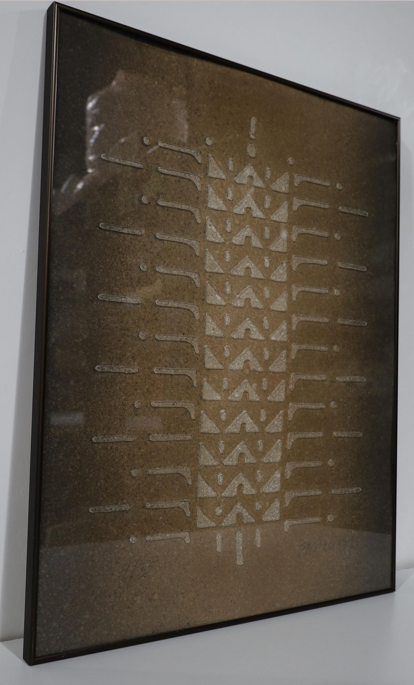 Paul Maxwell - Paul Maxwell Abstract Cast Paper Print, signed and ...