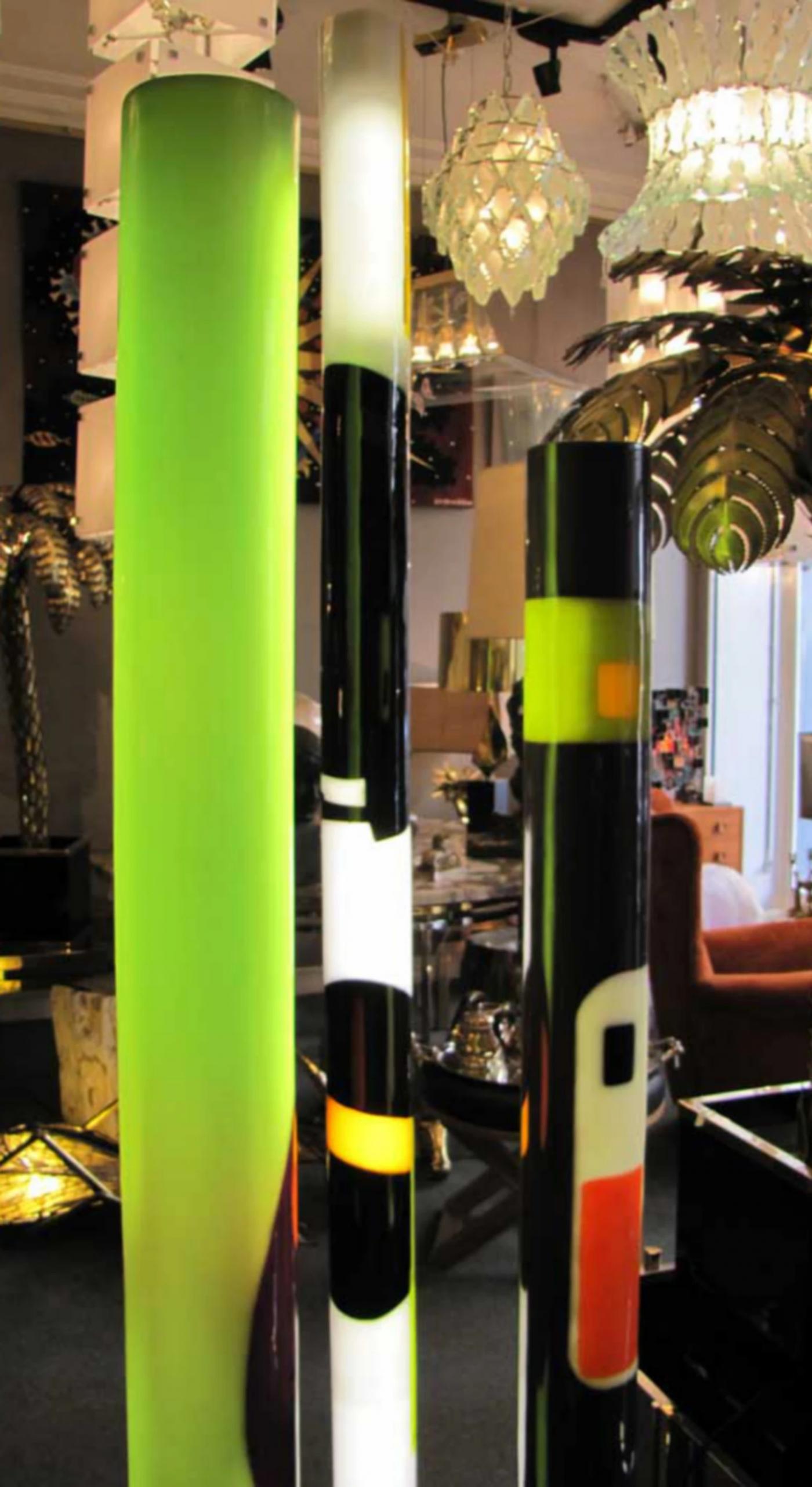 Pauline Couble - Three luminous resin columns by Pauline Couble, France ...