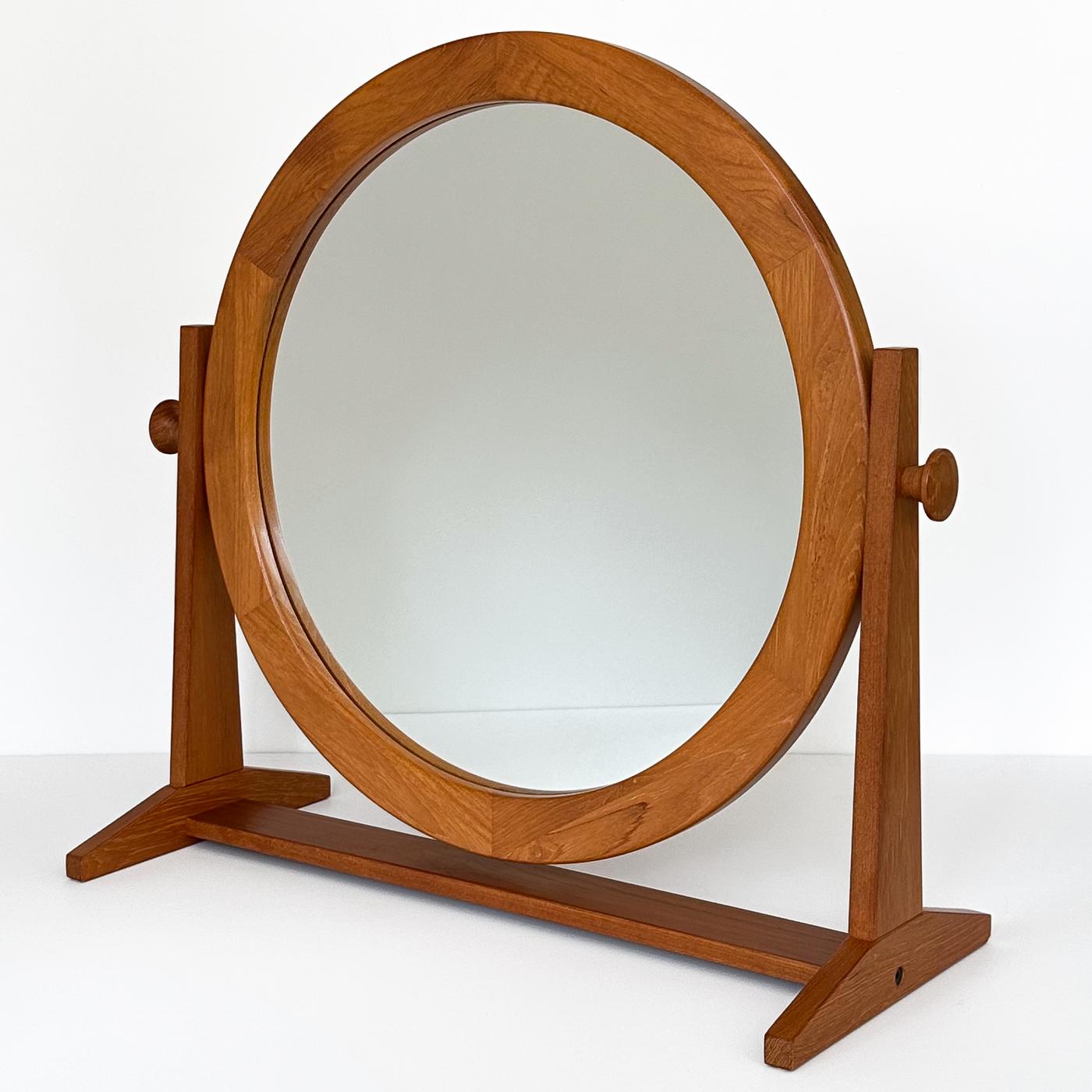 Pedersen & Hansen - Pedersen & Hansen Large Teak Table Top Vanity Mirror