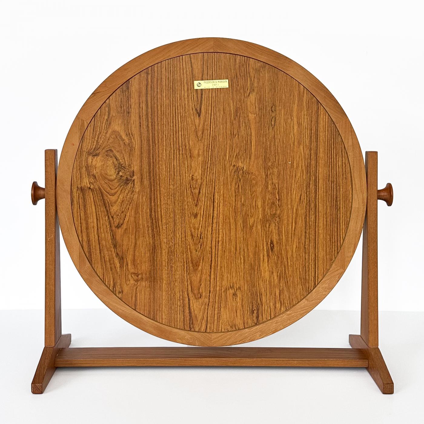 Pedersen & Hansen - Pedersen & Hansen Large Teak Table Top Vanity Mirror