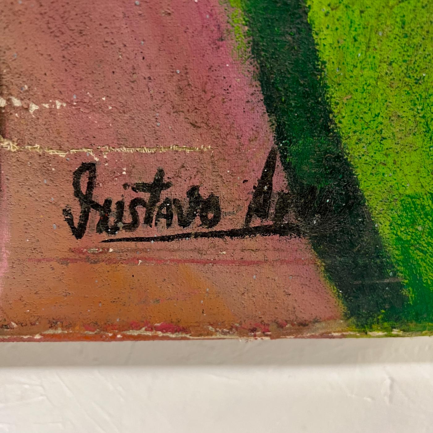 Pedro Coronel - 1960s Art Style Pedro Coronel Abstract Oil Painting Gustavo