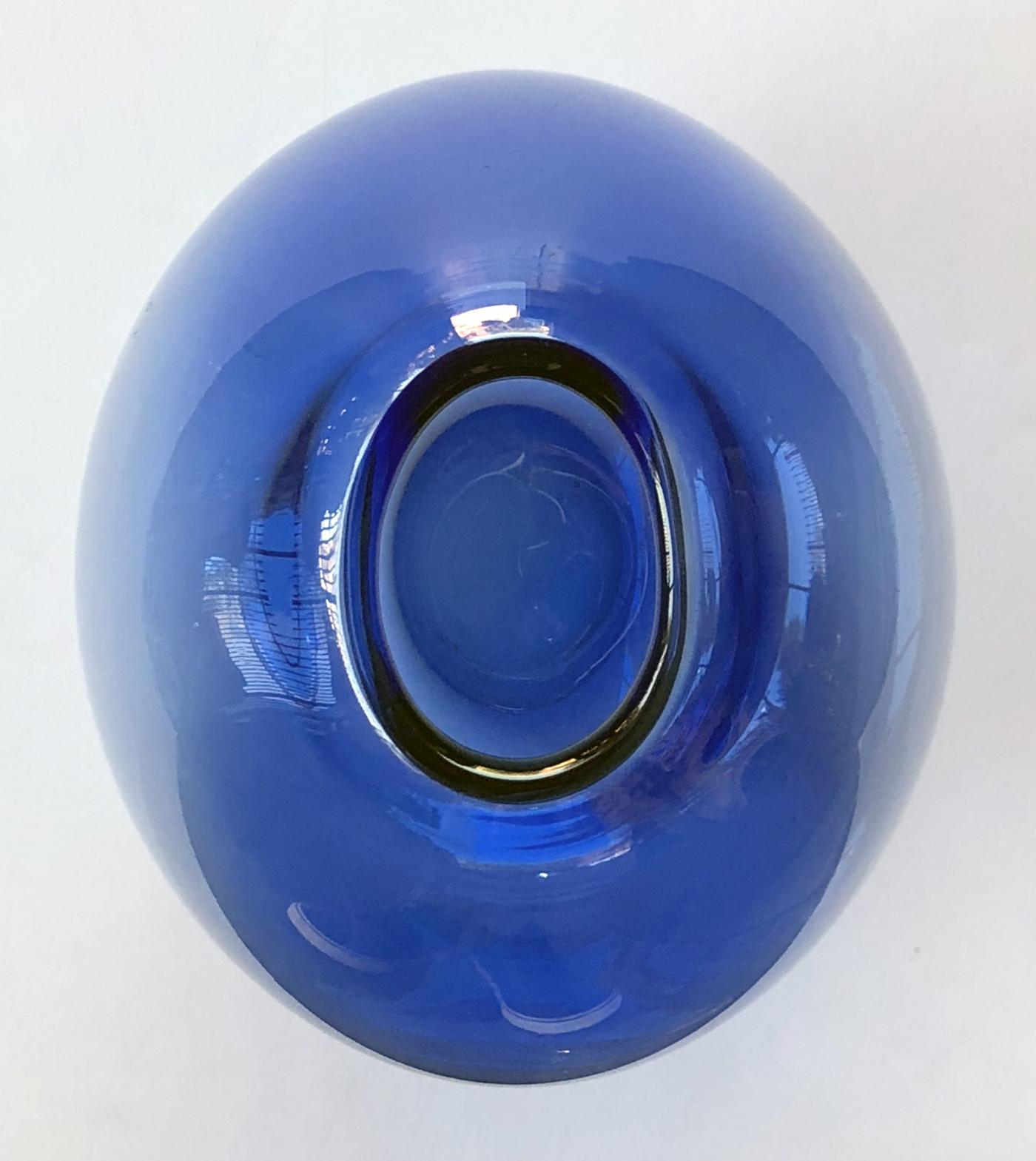 Per Lütken - A Good Quality Danish Blue Glass Teardrop Vase by Per ...
