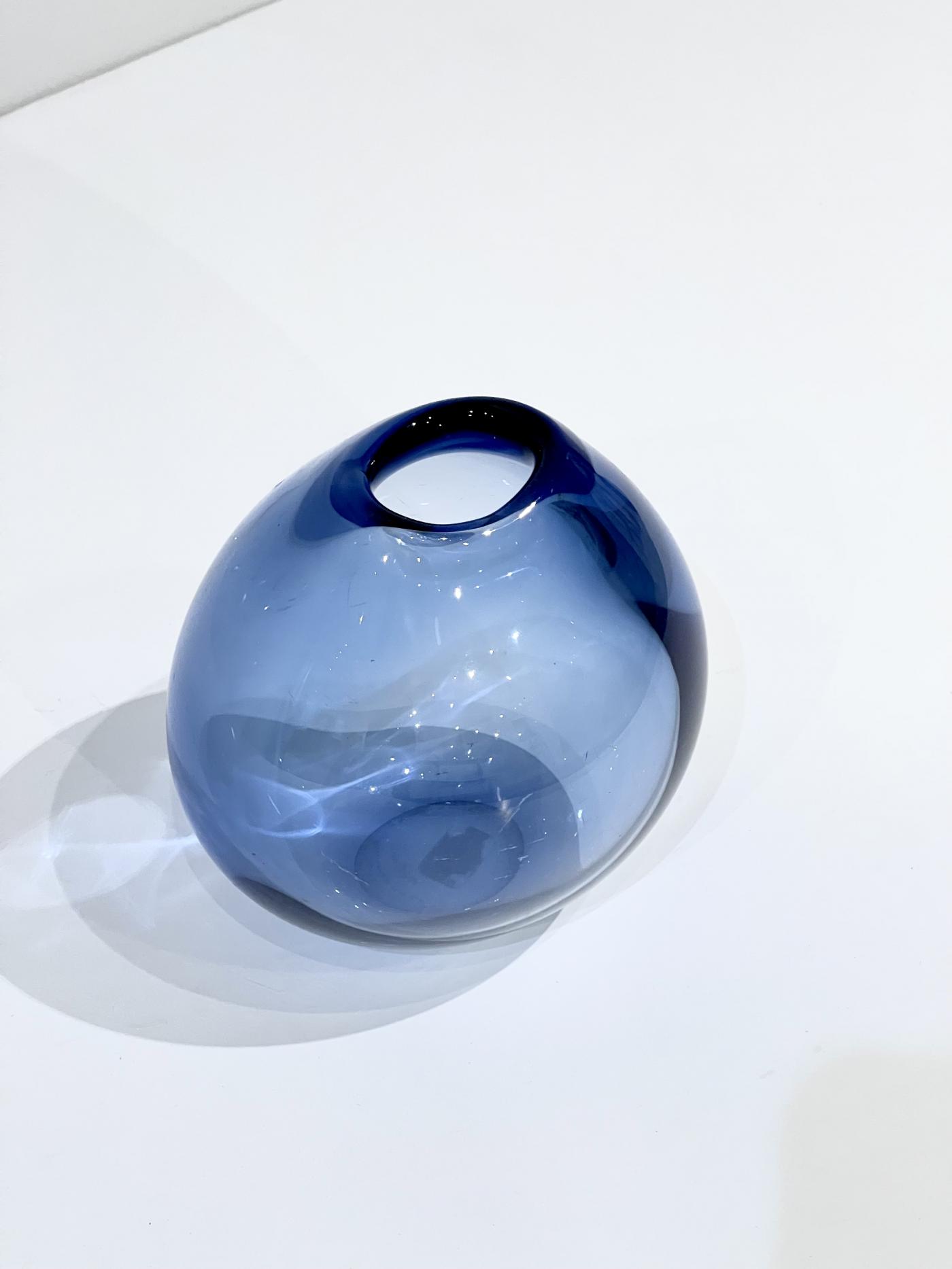 Per Lütken - Handblown Blue Glass Vase by Per Lutken for Holmegaard