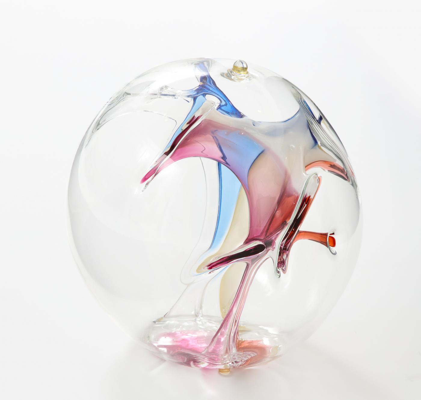 Peter Bramhall - Stunning Peter Bramhall Glass Orb Sculpture.
