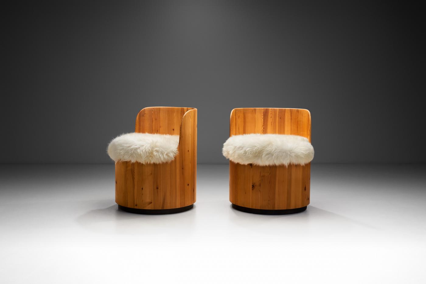 Peter Opsvik - Peter Opsvik "Cylindra" Pine Barrel Chairs, Norway 1980s