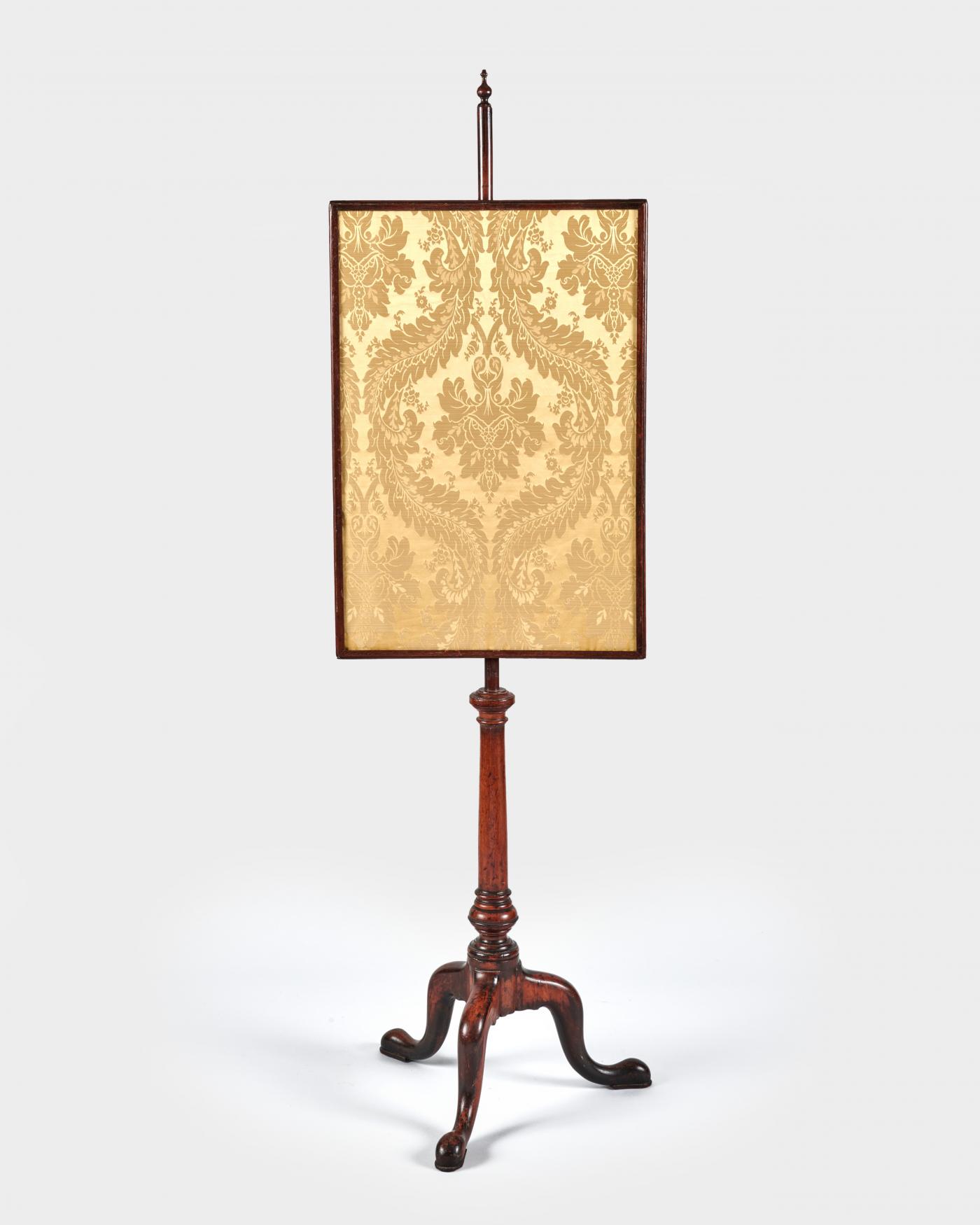 Philadelphia Queen Anne Mahogany Pole Screen