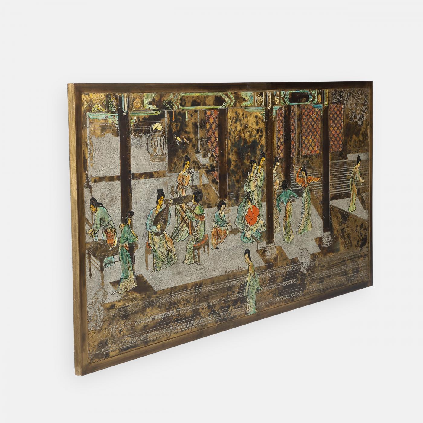 Philip and Kelvin LaVerne - Rare "Chin Ying" Wall Plaque by Philip and ...