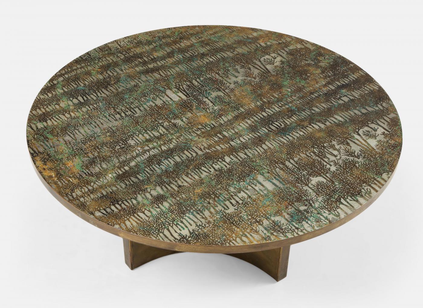 Philip and Kelvin LaVerne - Rare 'Eternal Forest' Coffee Table in ...