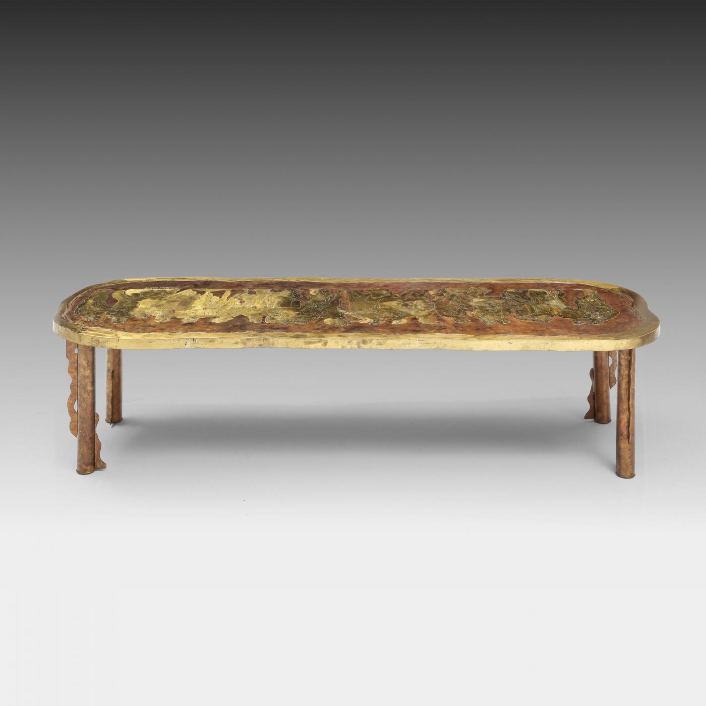 Philip and Kelvin LaVerne - Rare Large Romanesque Coffee Table by ...