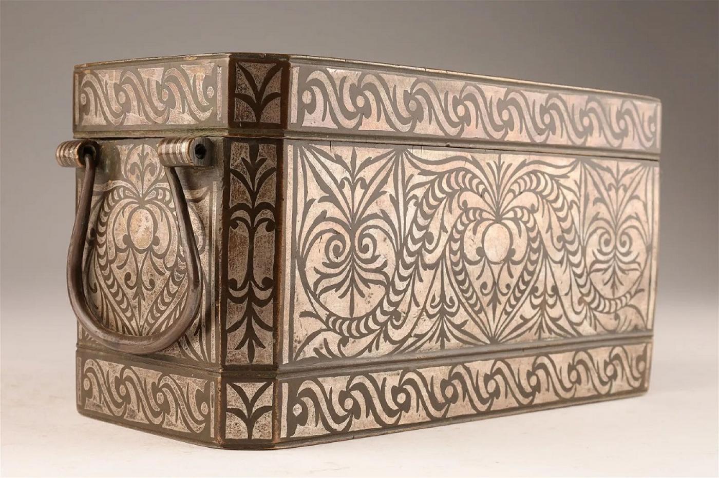 Philippines Silver Inlay Betel Nut Box