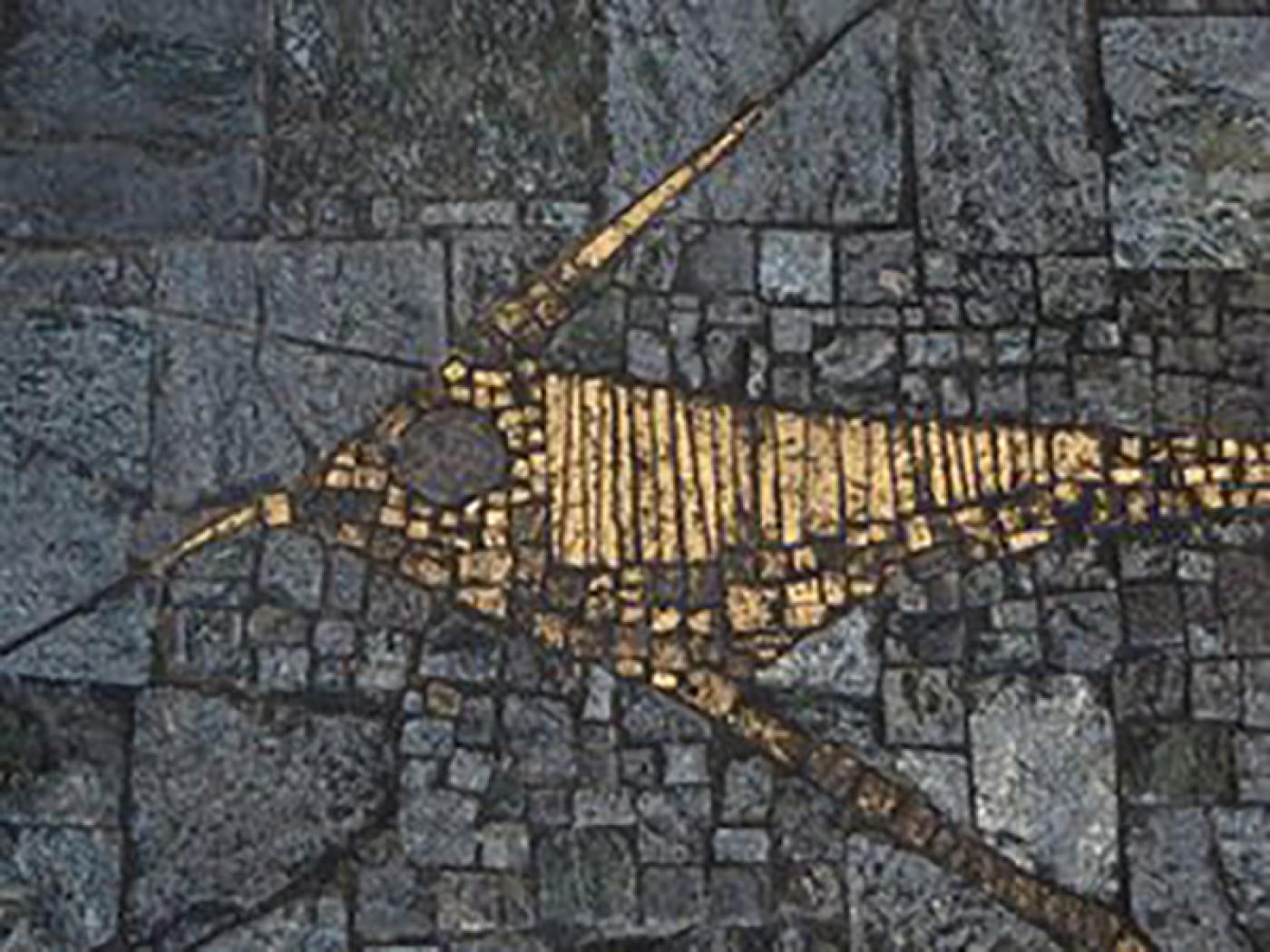 Pia Manu - Pia Manu Belgian Round Coffee Table of Slate Pyrite and Iron