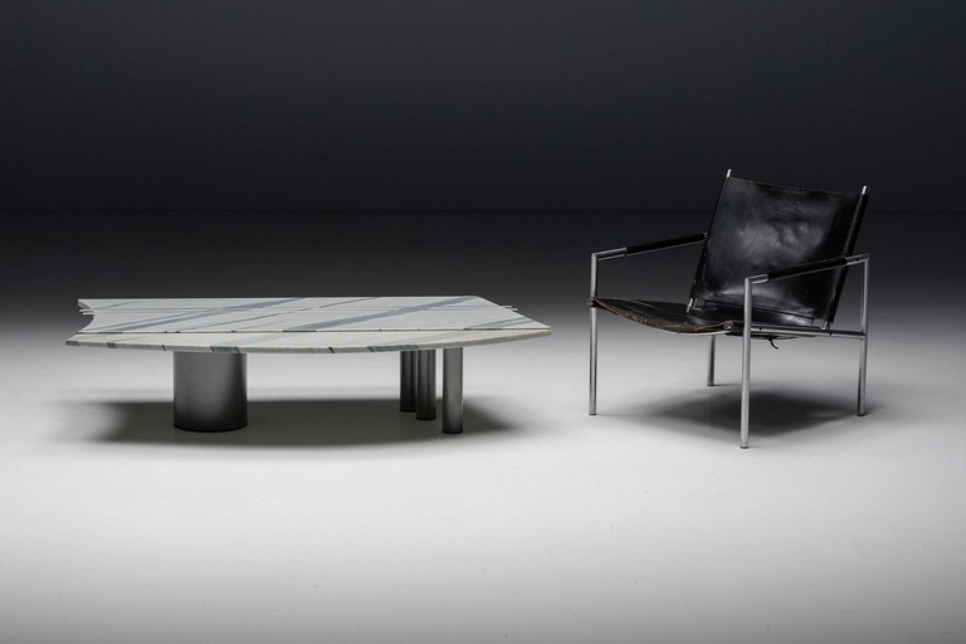 Pia Manu - Pia Manu Sculptural Marble Coffee Table - 1990's