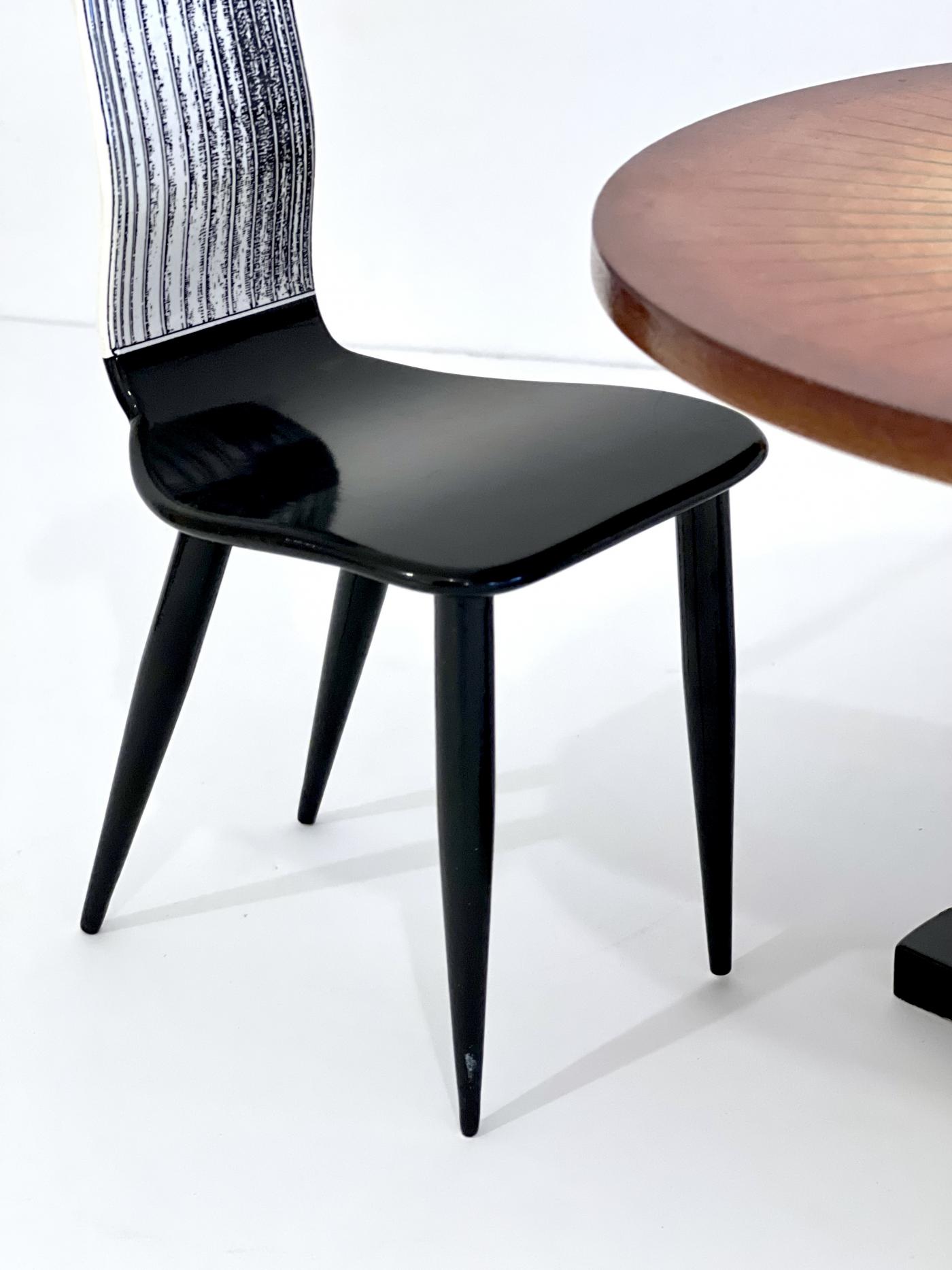 Piero Fornasetti - Miniature Prototype "Sole" Table & Chairs Set by ...