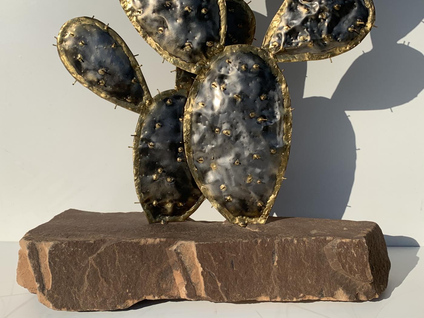 Pierre-Andre Monney - Brass Cactus Sculpture