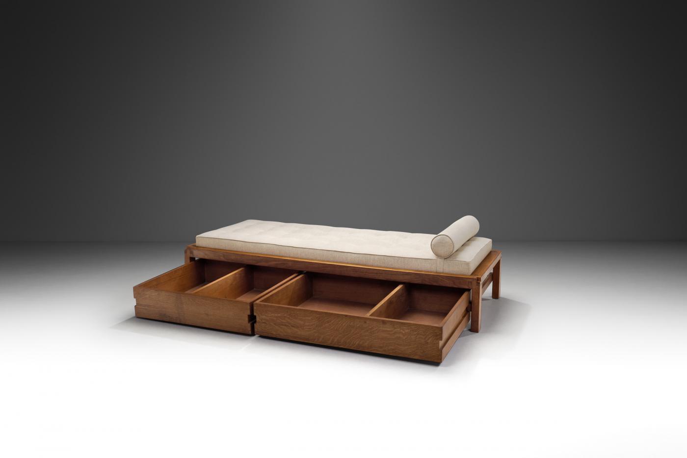 Pierre Chapo - Early Pierre Chapo Solid Elm Daybed with Drawer Model ...