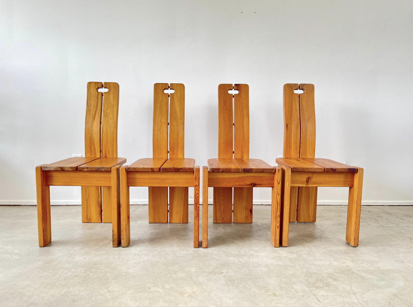 Pierre Chapo - PIERRE CHAPO STYLE DINING CHAIRS - SET OF 10