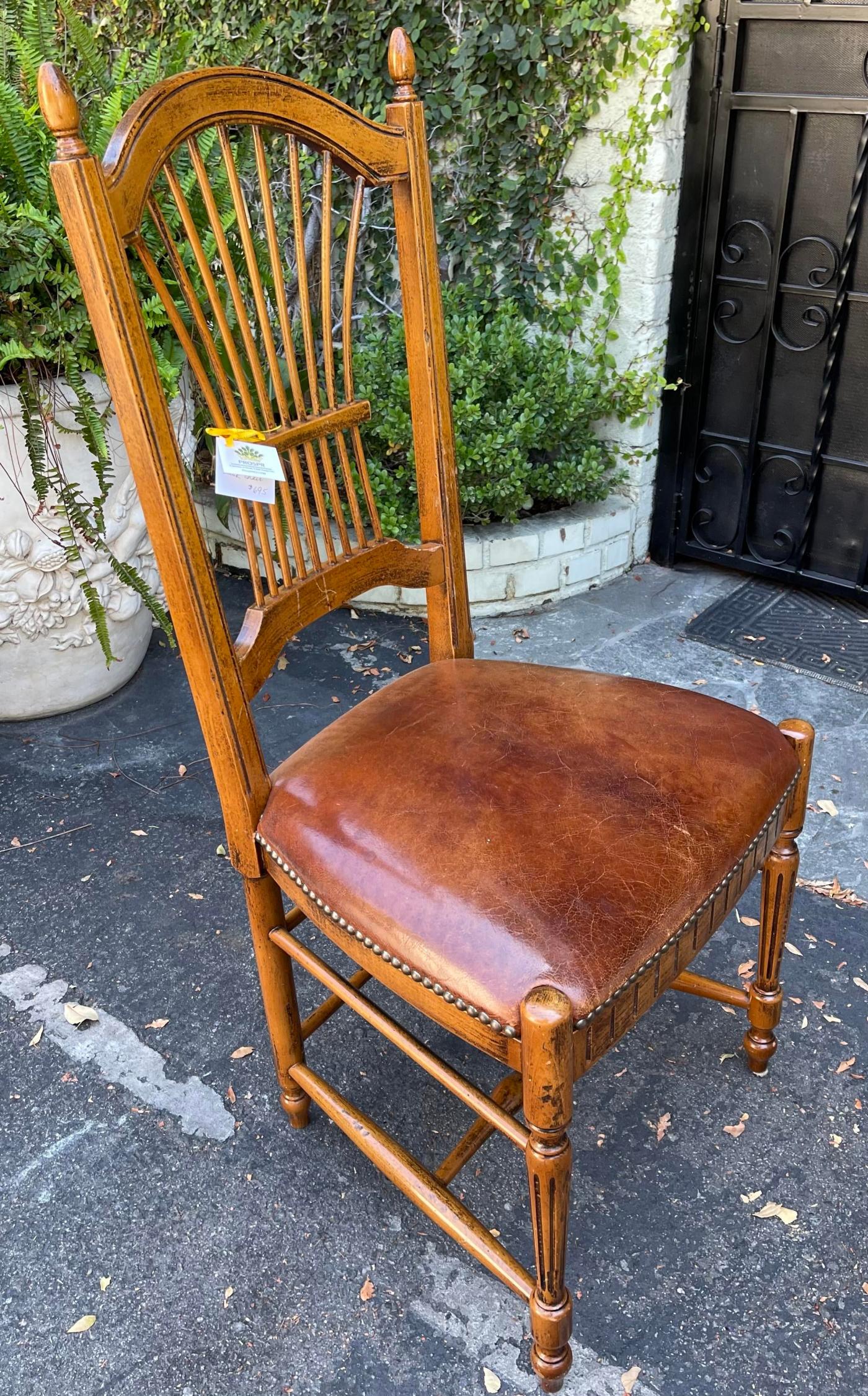 Pierre Deux French Country Oak Secretary Desk Chair
