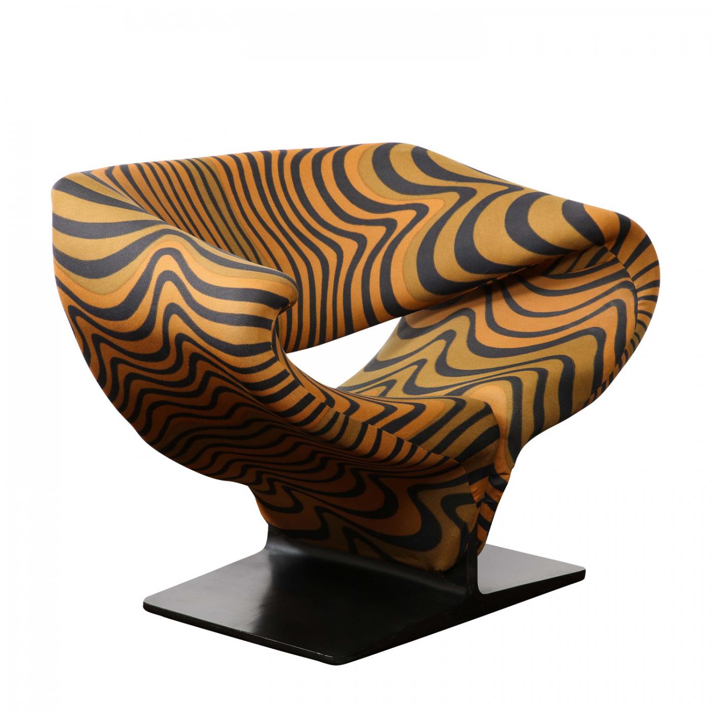 Pierre Paulin - Pierre Paulin Rare and Early "Ribbon Chair" with ...