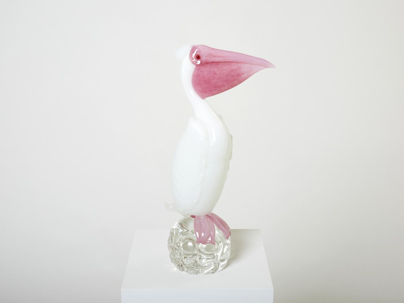 Pino Signoretto - Pino Signoretto Pelican murano glass sculpture 1970