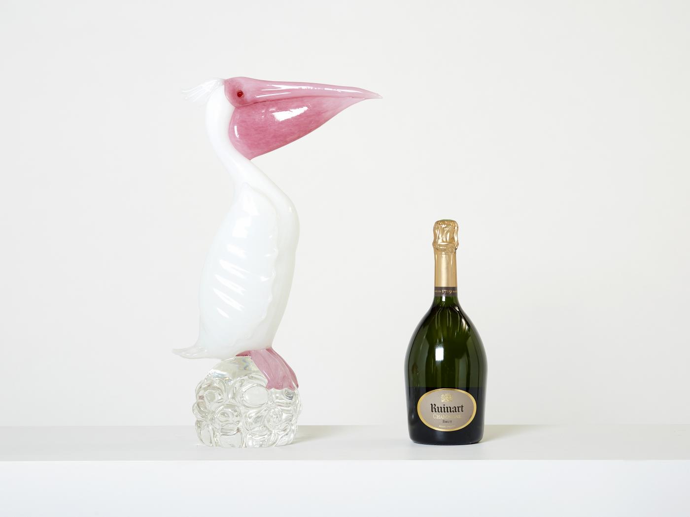 Pino Signoretto - Pino Signoretto Pelican murano glass sculpture 1970
