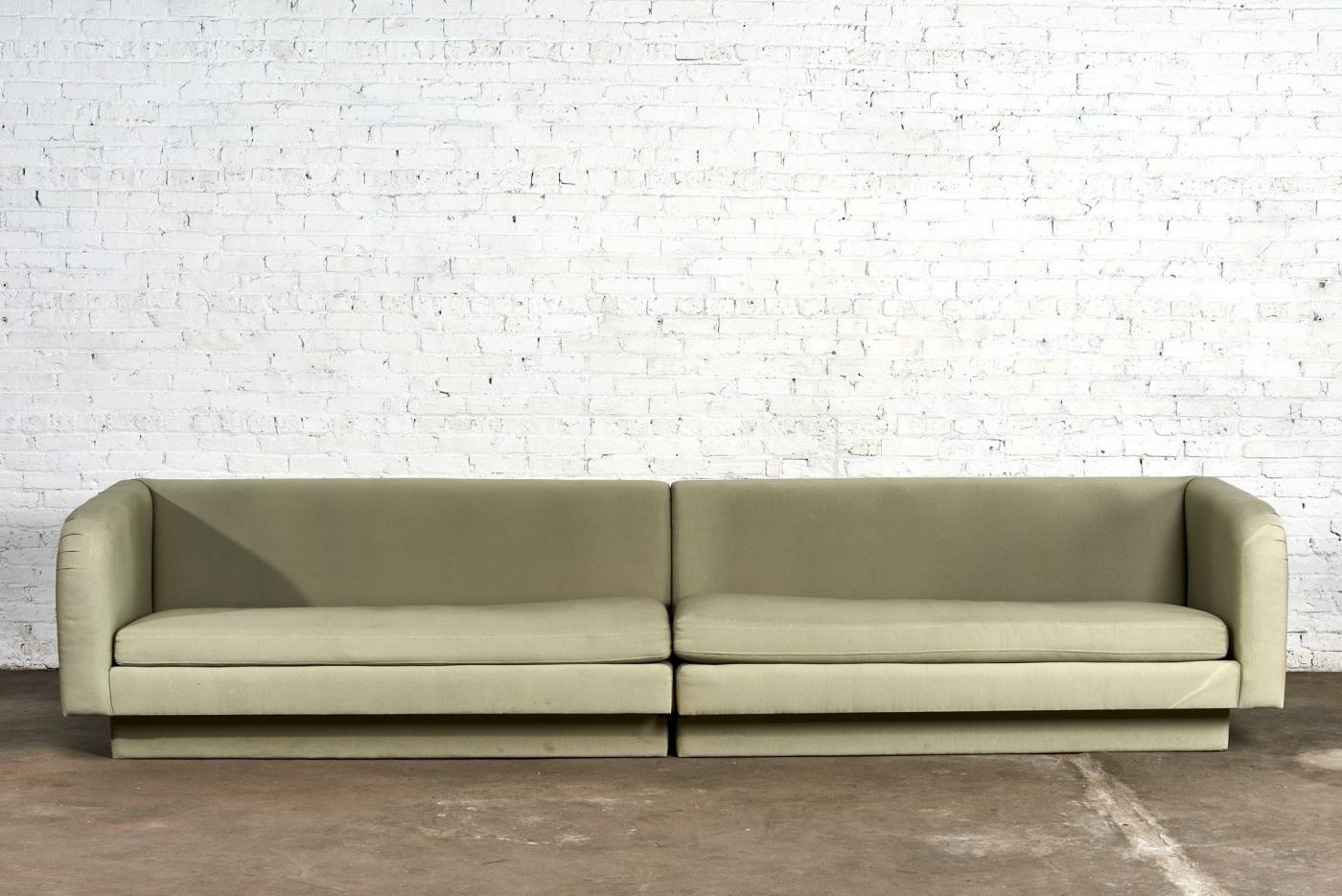 Post Modern Sofa w/Plinth Base, 1980