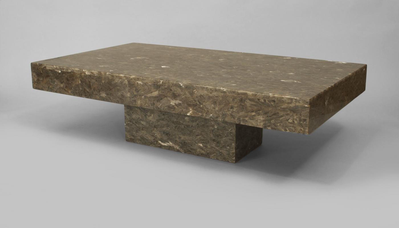 Post-War Design Italian 1960s Beige Mica and Resin Rectangular Coffee Table