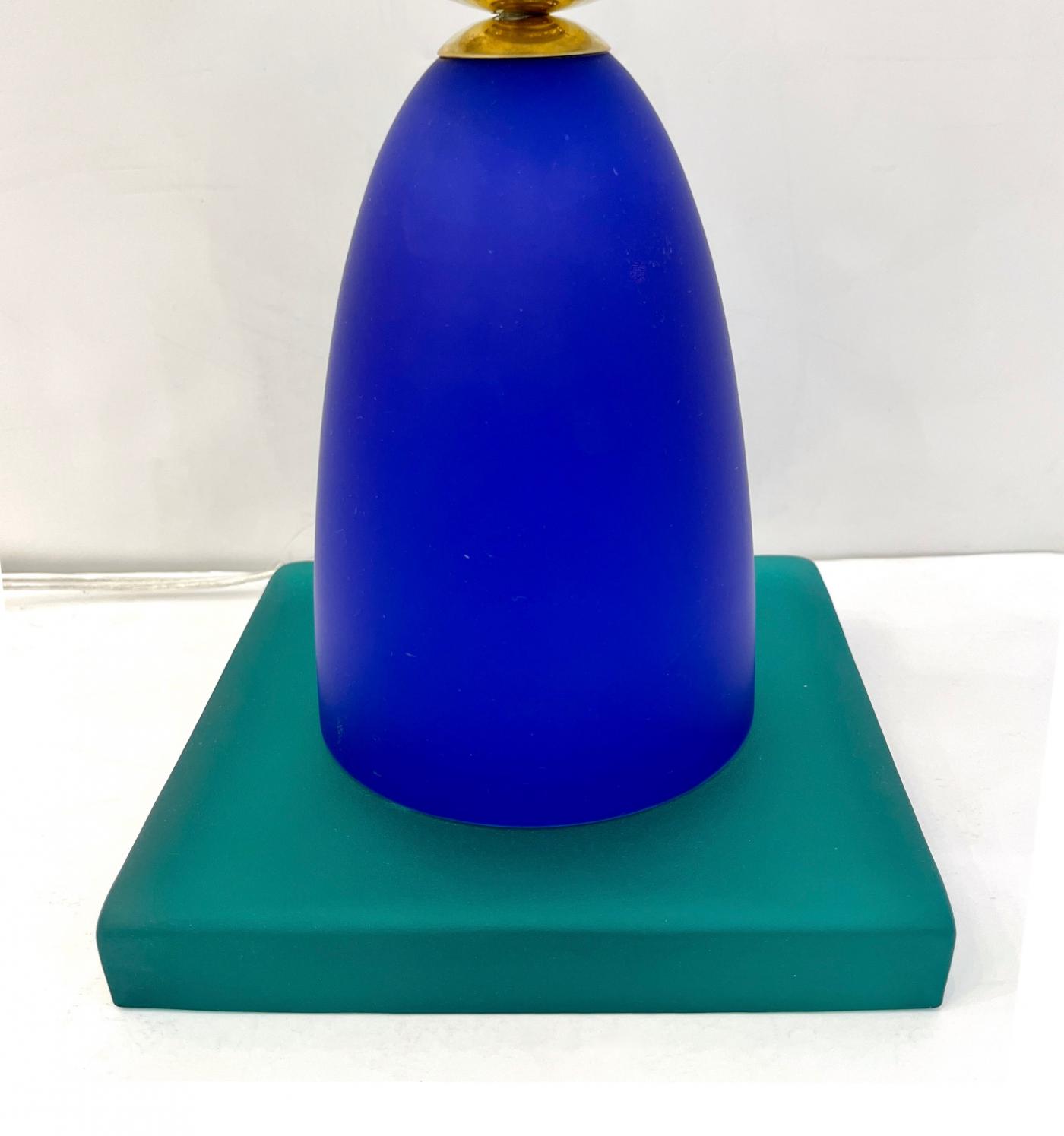 Postmodern Italian Memphis Design Green Blue White Red Black Murano ...