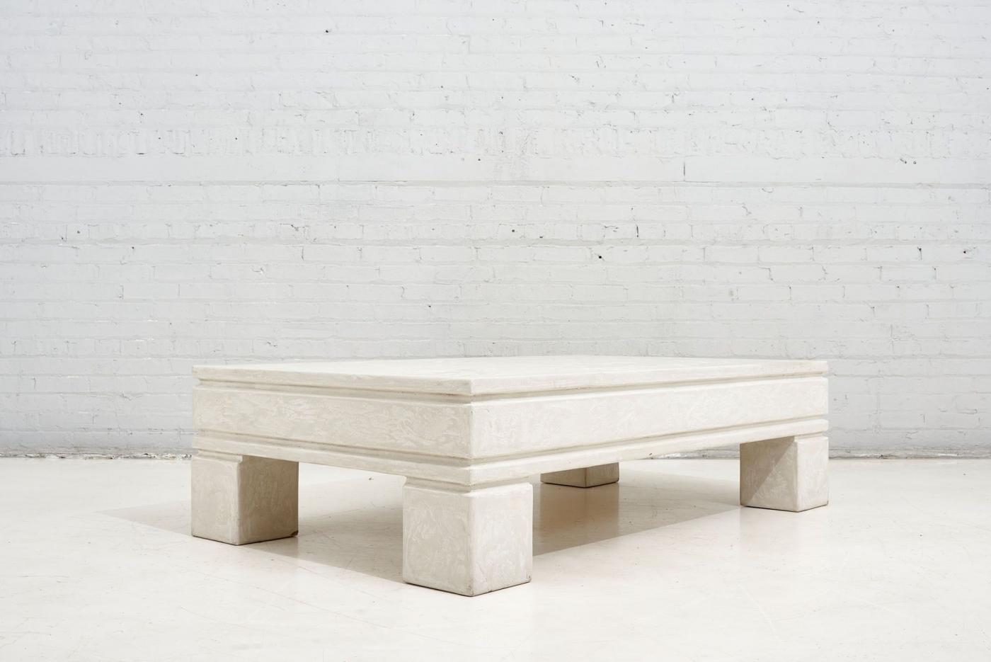 Postmodern Plaster Coffee Table, 1970