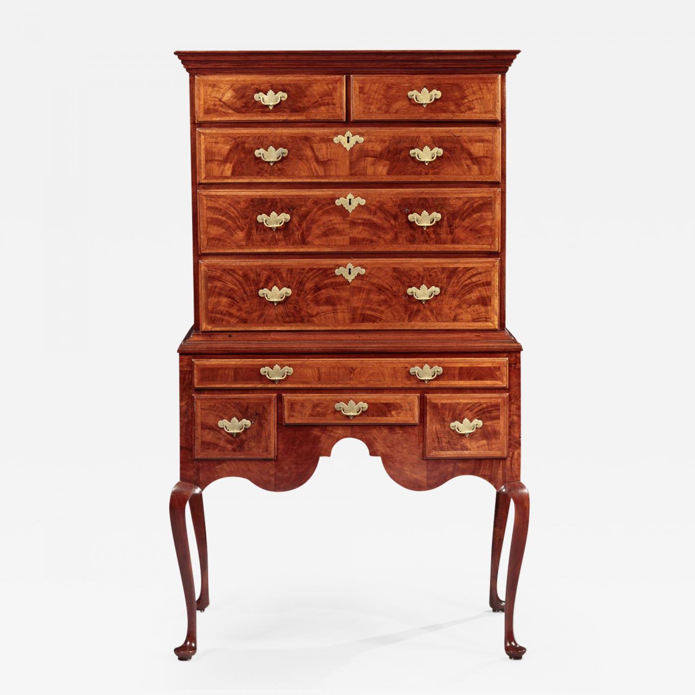 Queen Anne Flat Top Highboy