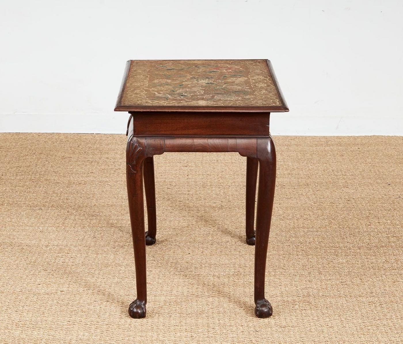 Queen Anne Needlepoint Table