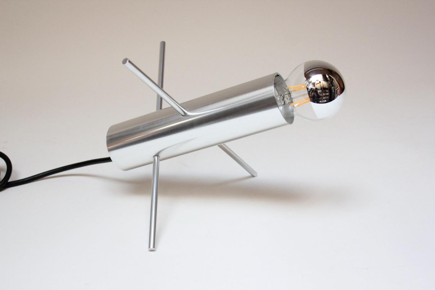 RAAK - Vintage Dutch Aluminum 'Krekel' / 'Cricket' Table Lamp by Otto ...