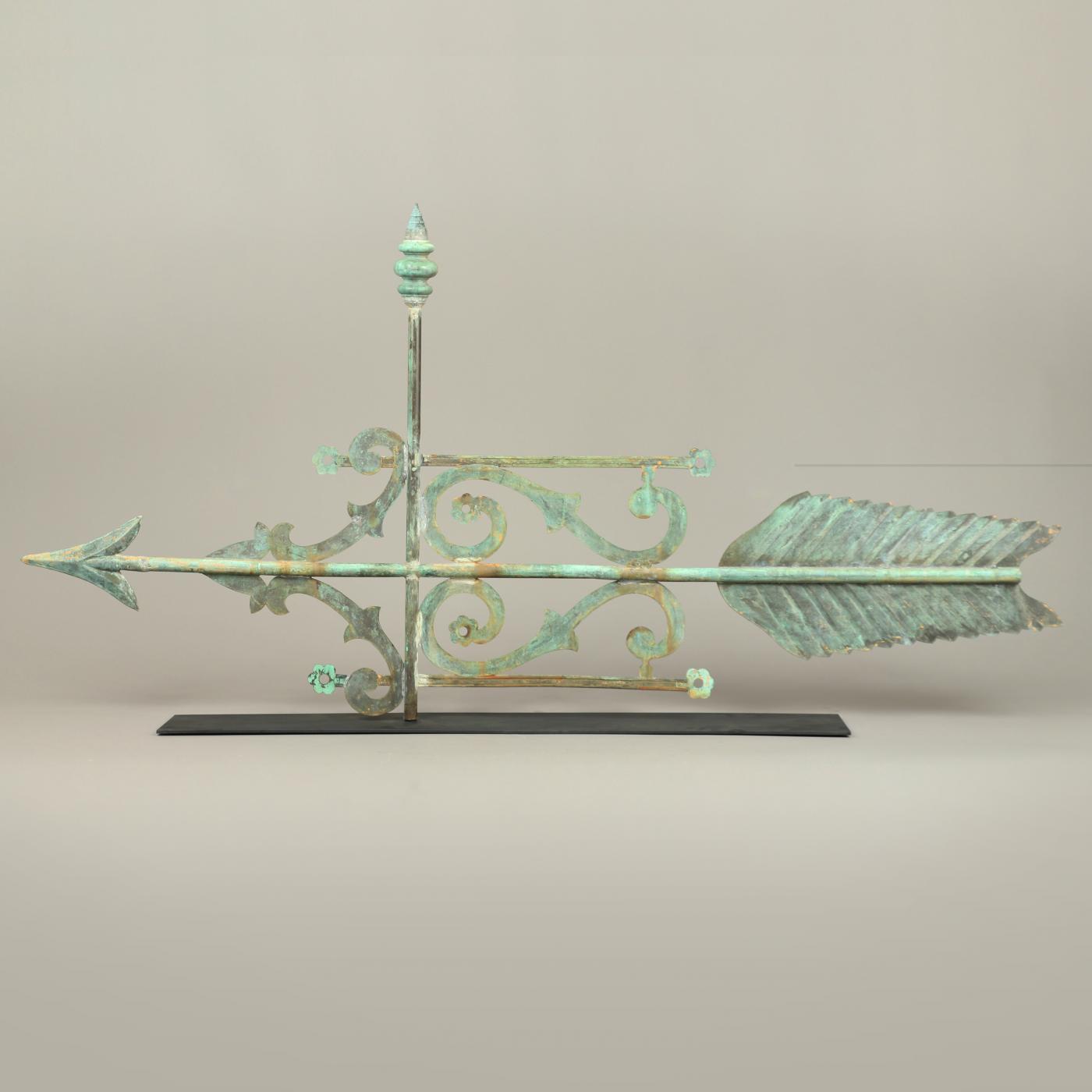 J. W. Fiske & Company - RARE LARGE BANNER WEATHERVANE