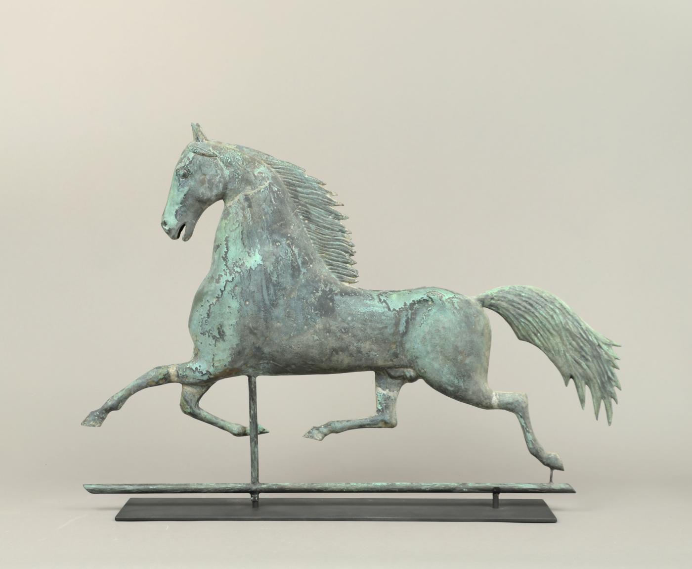 Harris & Co. - RARE LARGE SIZE BLACK HAWK TROTTING HORSE WEATHERVANE