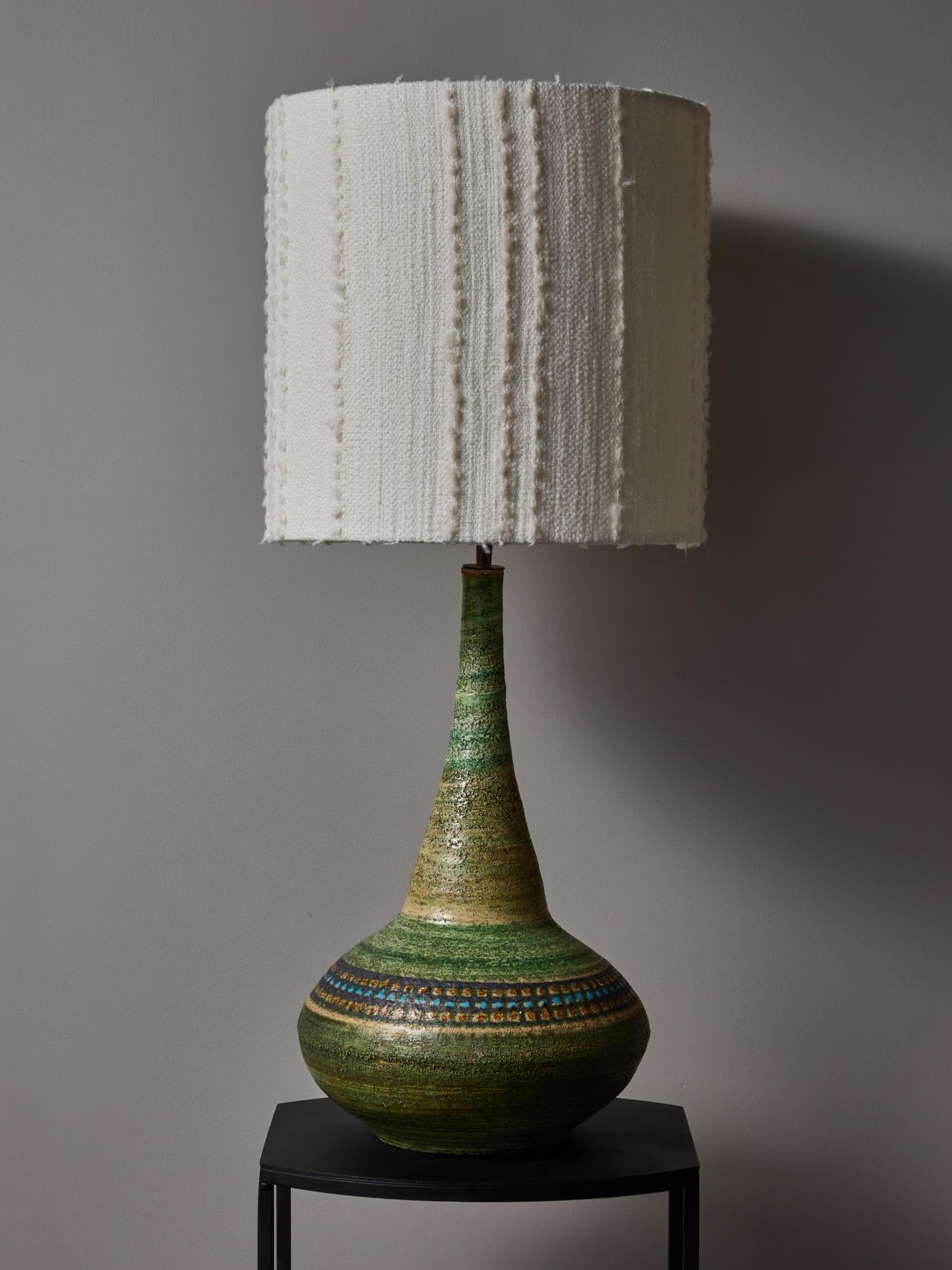 Raphael Giarrusso - Tall Green Table Lamp by Raphaël Giarrusso