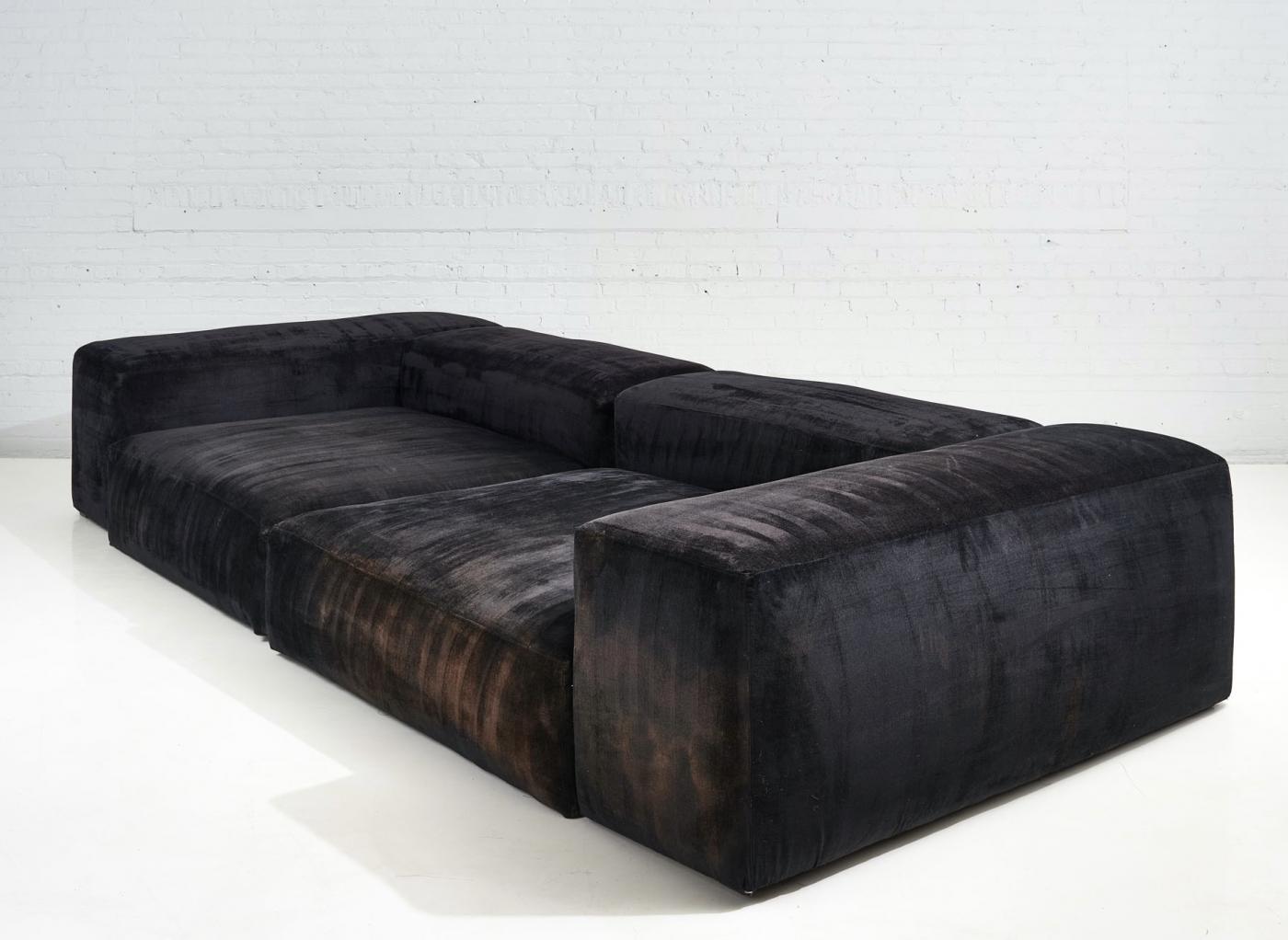 Raphael Raffel - Raphael Raffel Monumental Black Sofa, 1980