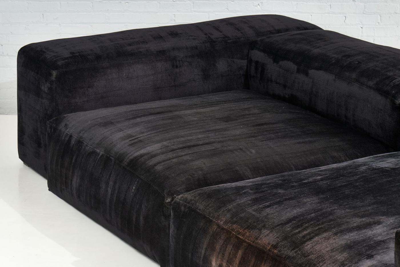 Raphael Raffel - Raphael Raffel Monumental Black Sofa, 1980
