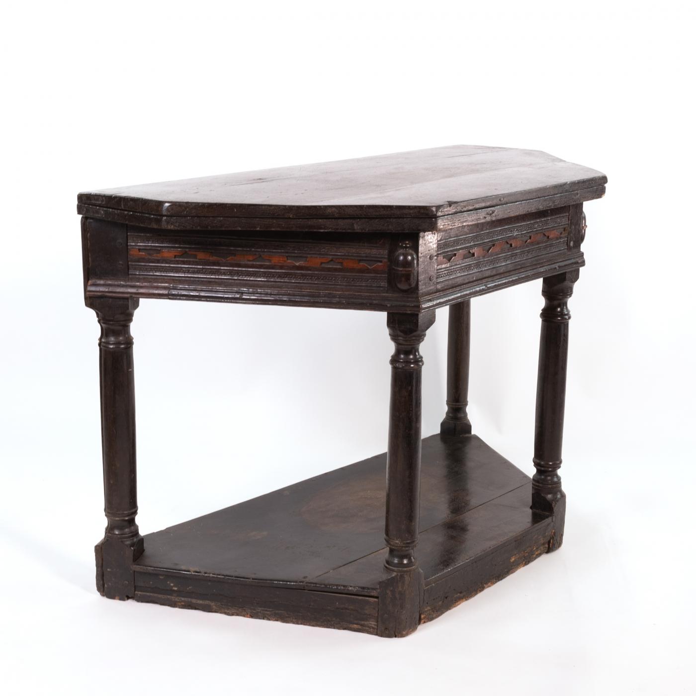 Rare 17th Century Oak Credence Table, English Circa 1650.