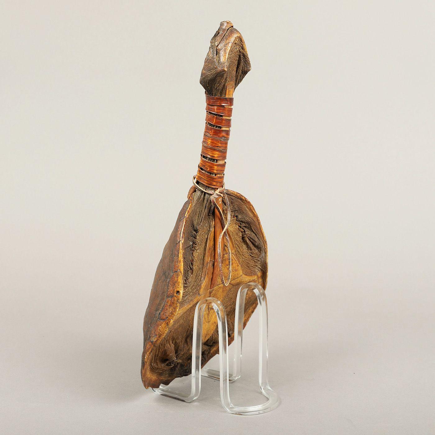 Rare Ceremonial Snapping Turtle Rattle