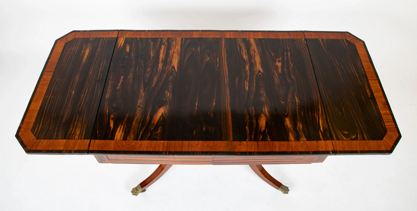 Rare Early 19th Century Regency Banded Calamander Library