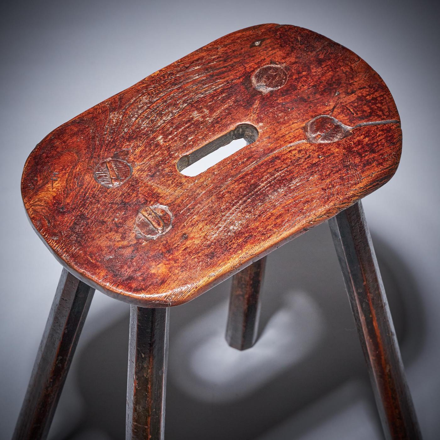 Rare Pair of 18th Century Vernacular Provincial Primitive Country Elm ...