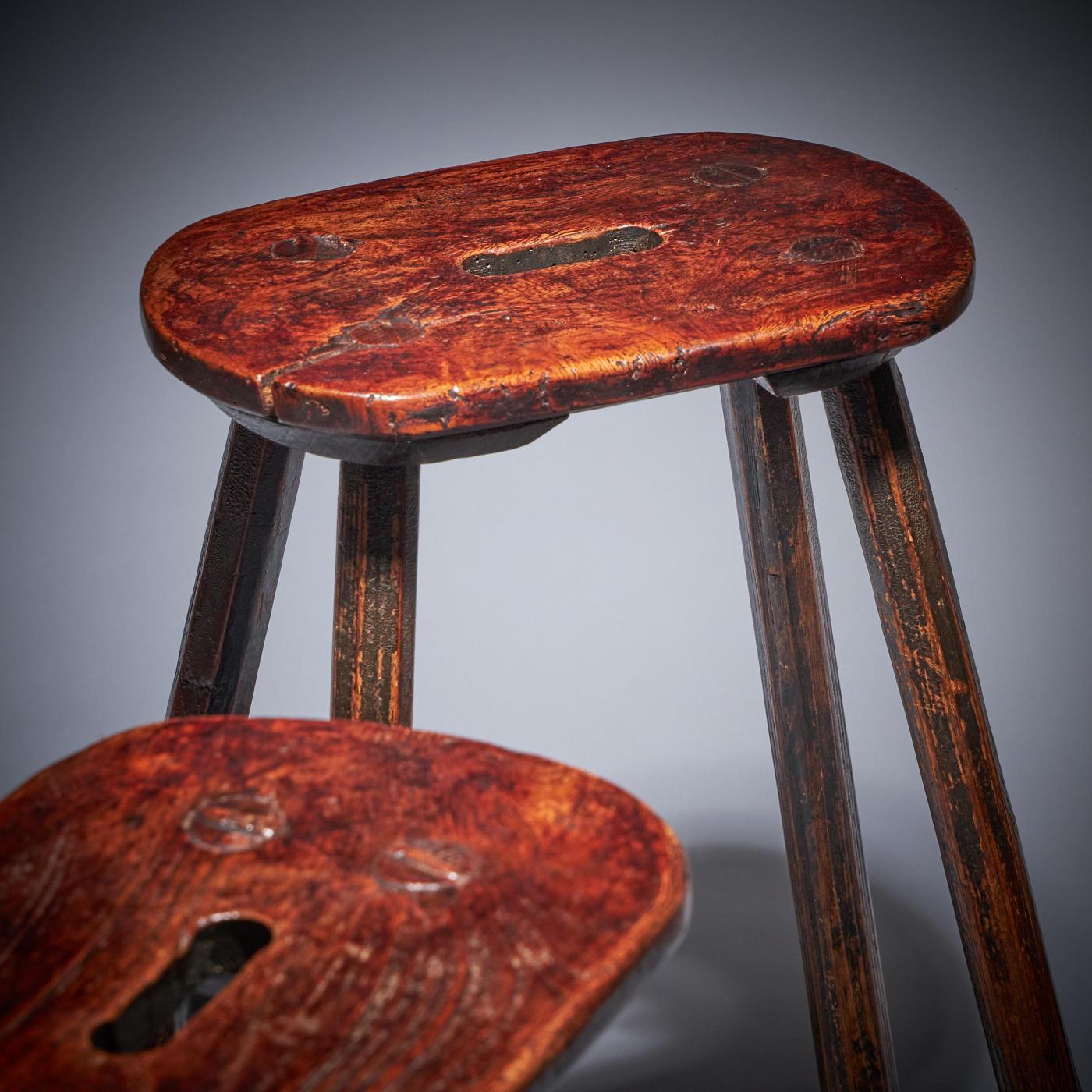 Rare Pair of 18th Century Vernacular Provincial Primitive Country Elm ...