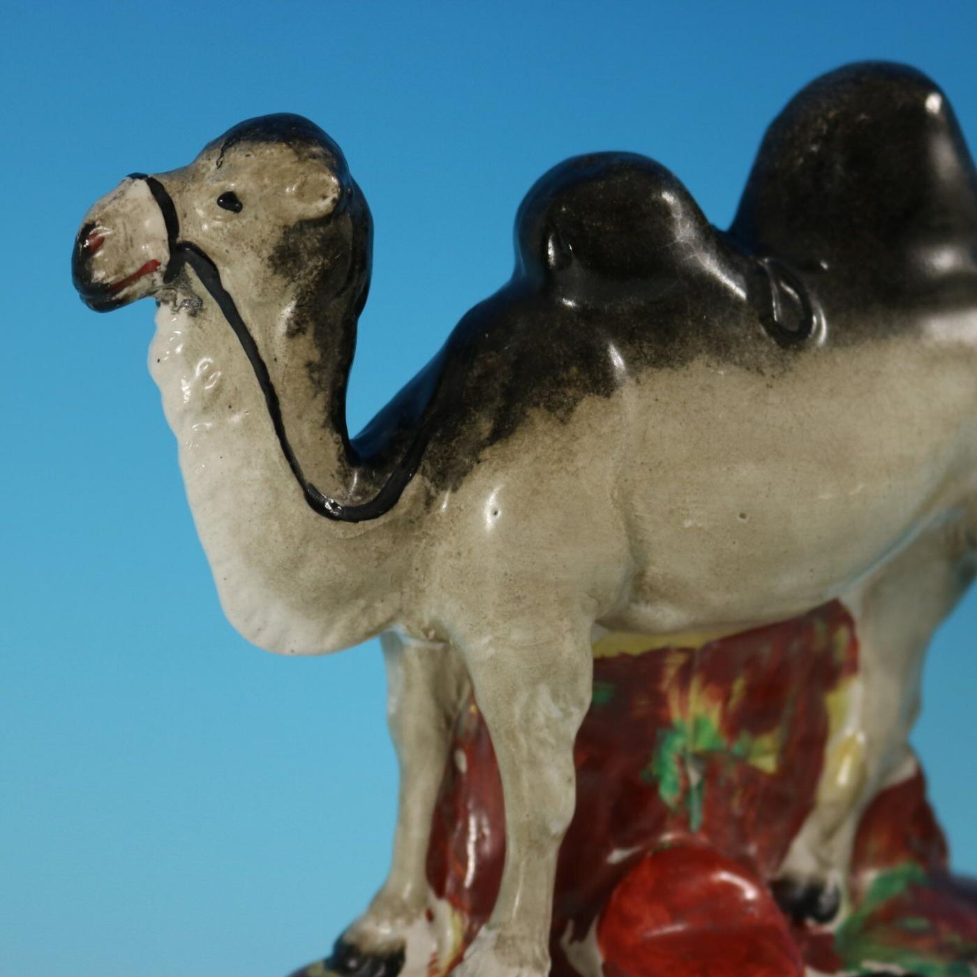 Staffordshire - Rare Staffordshire Pottery Bactrian Camel Figure