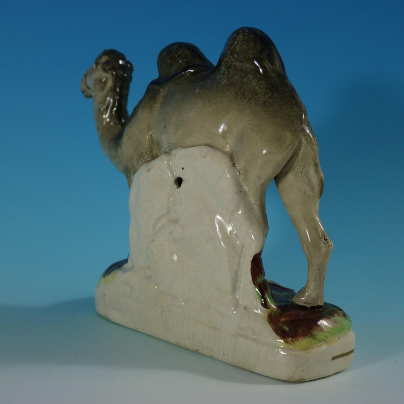 Staffordshire - Rare Staffordshire Pottery Bactrian Camel Figure