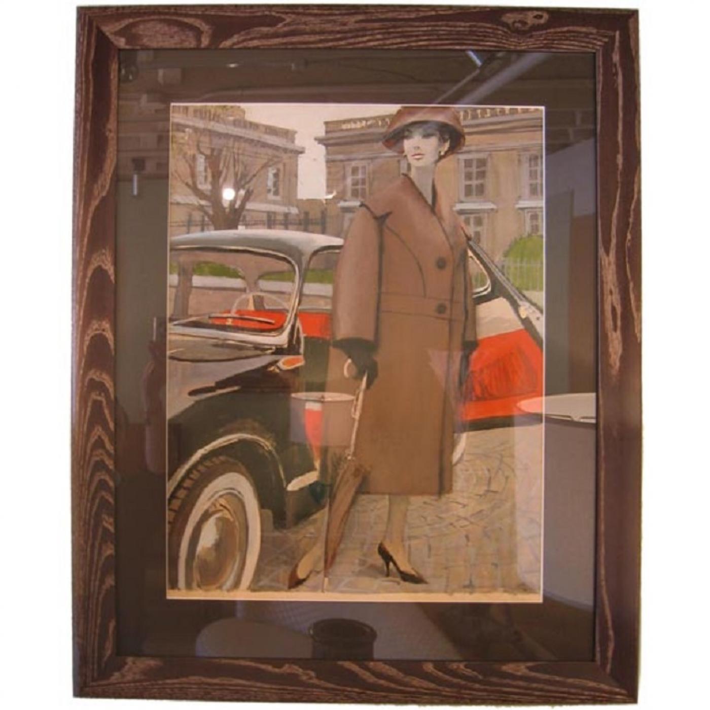 Raymond Besse - Christian Dior Original Fashion Illustration