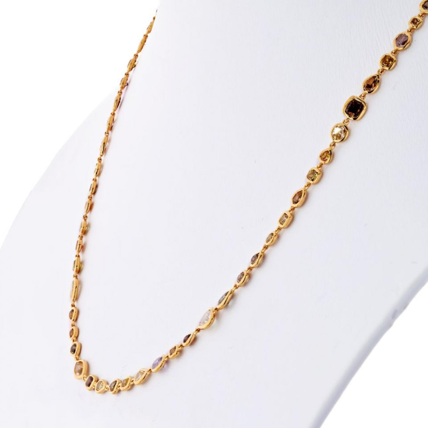 Raymond C. Yard - FancyColor 18K Yellow Gold 10.50cts 17 Inches Fancy ...