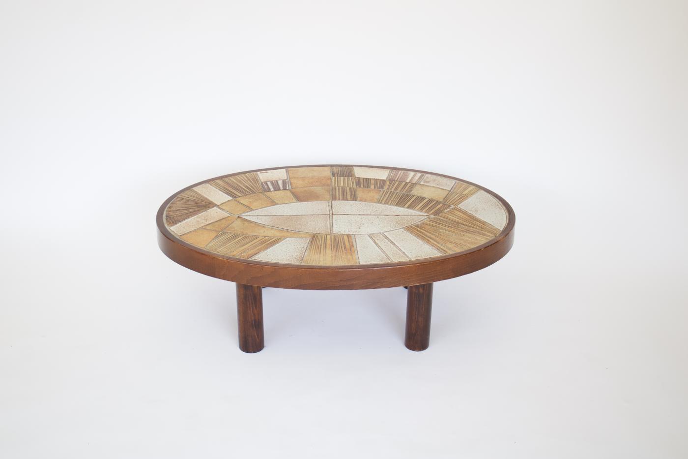 Raymond Le Duc - Raymond Le Duc French Ceramic Coffee Table Vallauris ...
