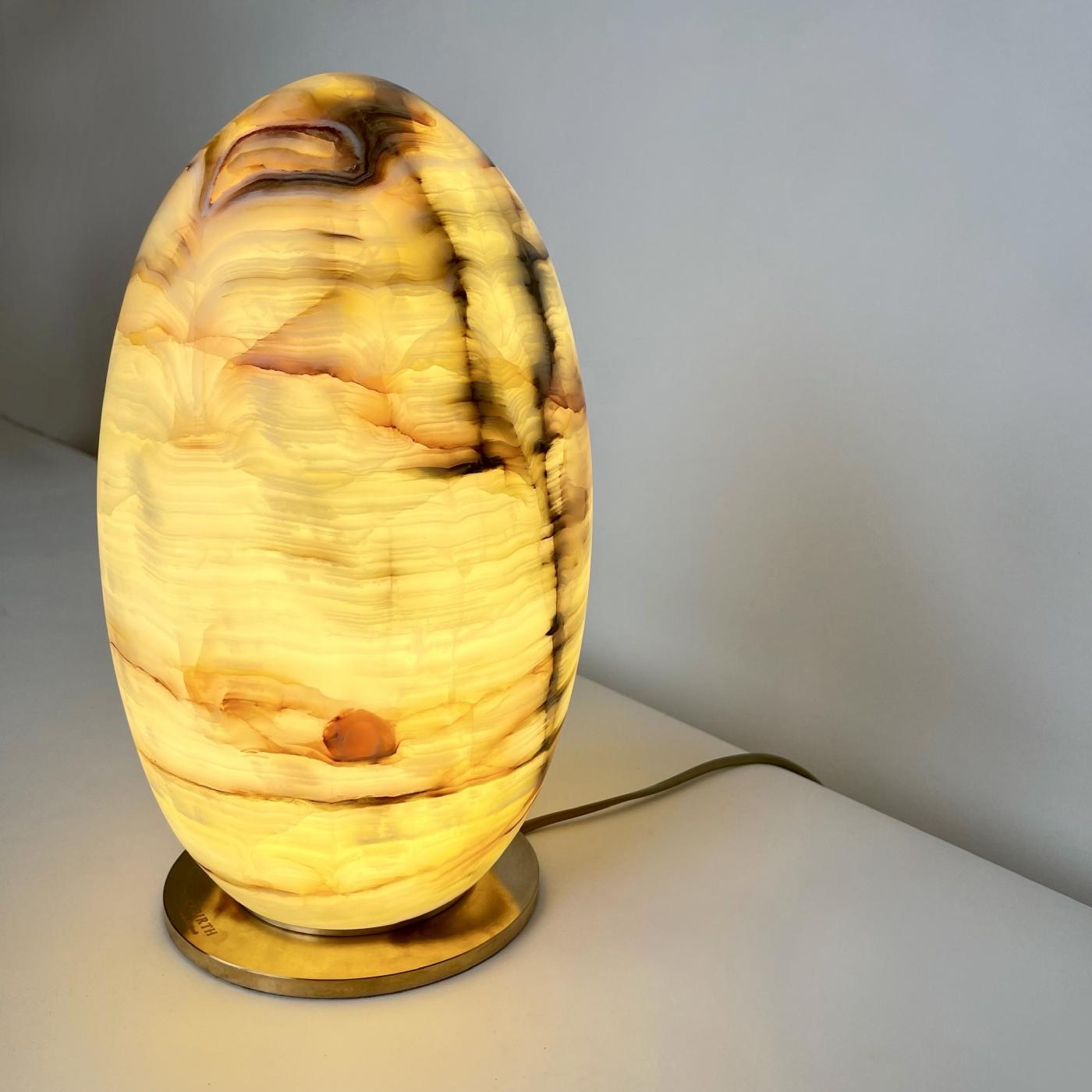 "Rebirth" Contemporary Italian Green Alabaster Table Lamp by Giulia ...