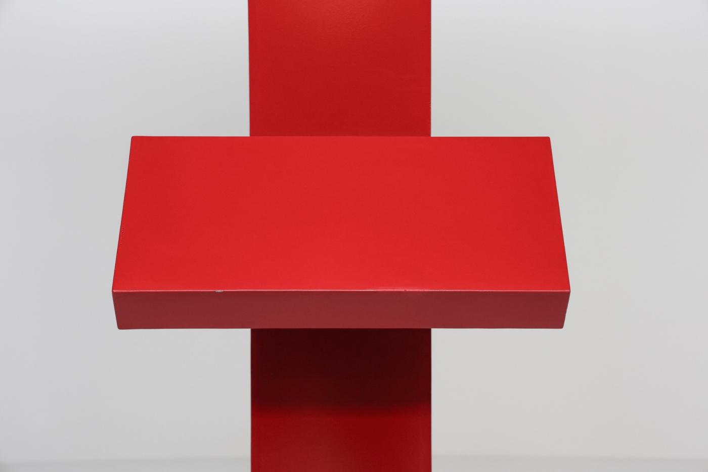 Red Abstract Post-Modern Sculpture - 1989